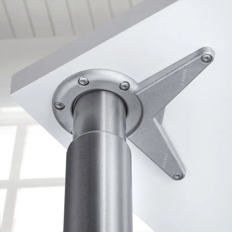 Tischbein verstellbar MOVE Edelstahl / 60 mm