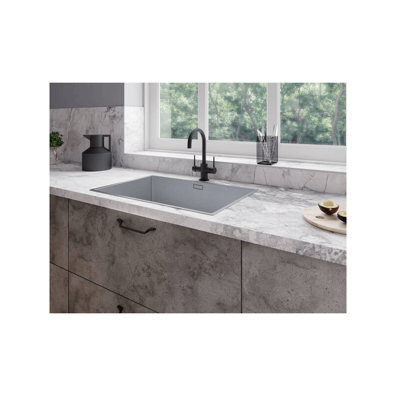 Arbeitsplatte KRONOSPAN (gerade ABS-Kante) Weißer Eisbergmarmor / K552 SU