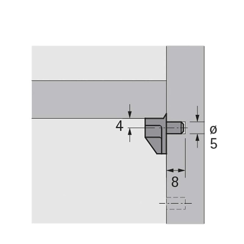 Bodenträger 5 mm SAFETY / Transparent - 100 Stück