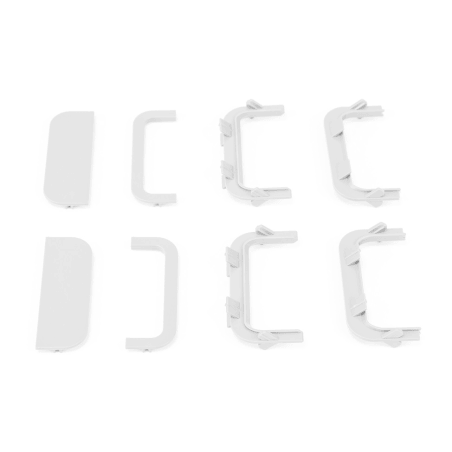 PVC-Endkappen Set für Profile GOLA - C / Weiß