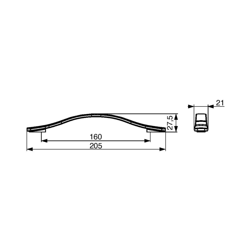 Handgriff NICOLA / Anthrazit matt