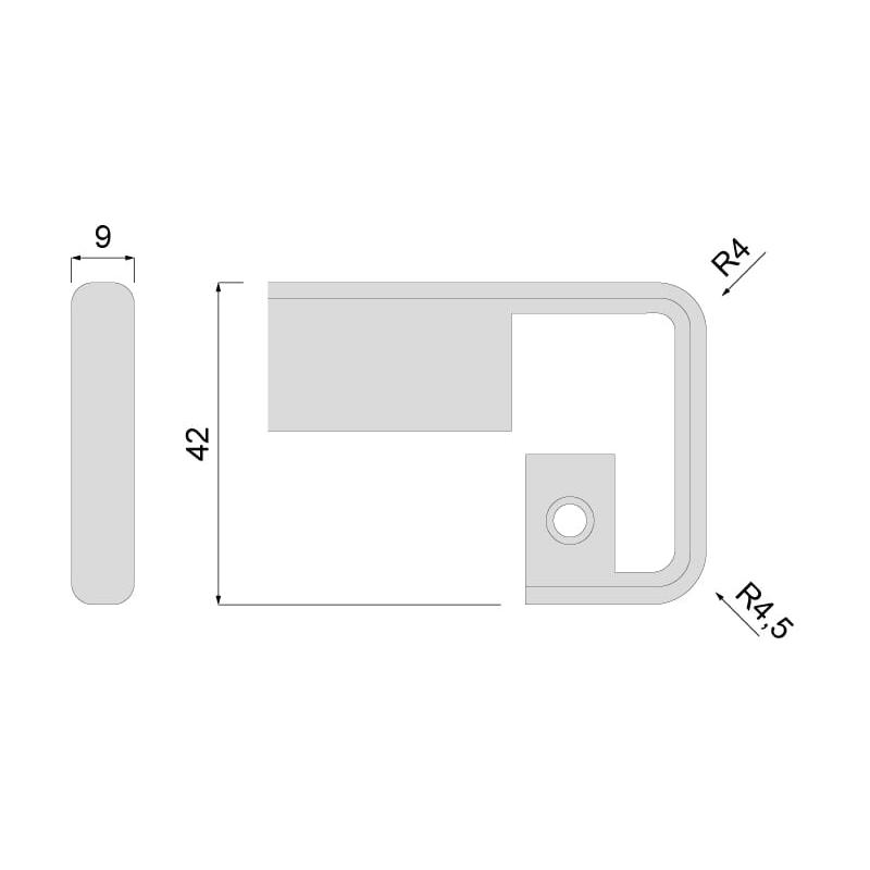 Verbindungsleiste für Arbeitsplatte 38 mm / Weiß