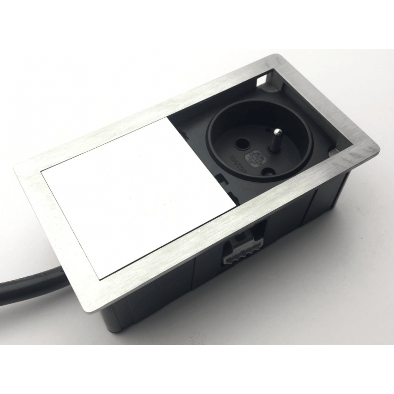 Steckdose VersaHit Mono 1 x 230V FRENCH / Edelstahl